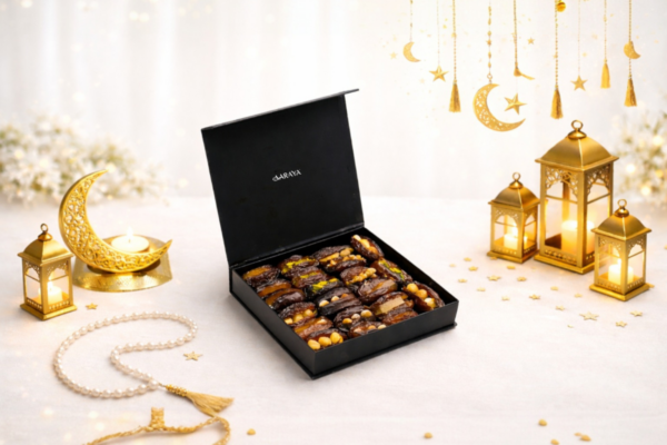 AARAYA® Black Crescent Signature Ramadan Dates Box - Small